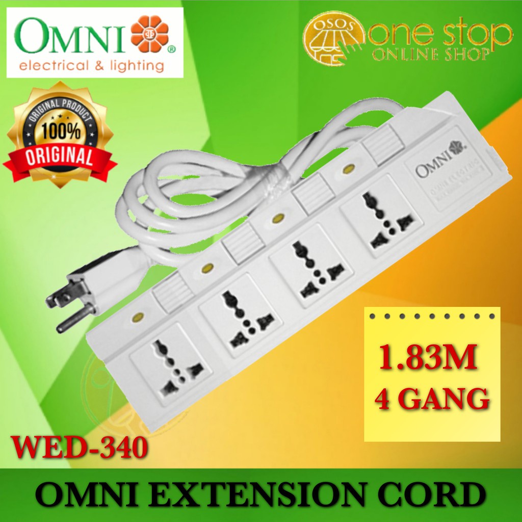 Omni Extension Cord Set With Individual Switch Gang Meter Wire WED-340 ... Omni Extension Cord Set With Individual Switch Gang Meter Wire WED-340 ...