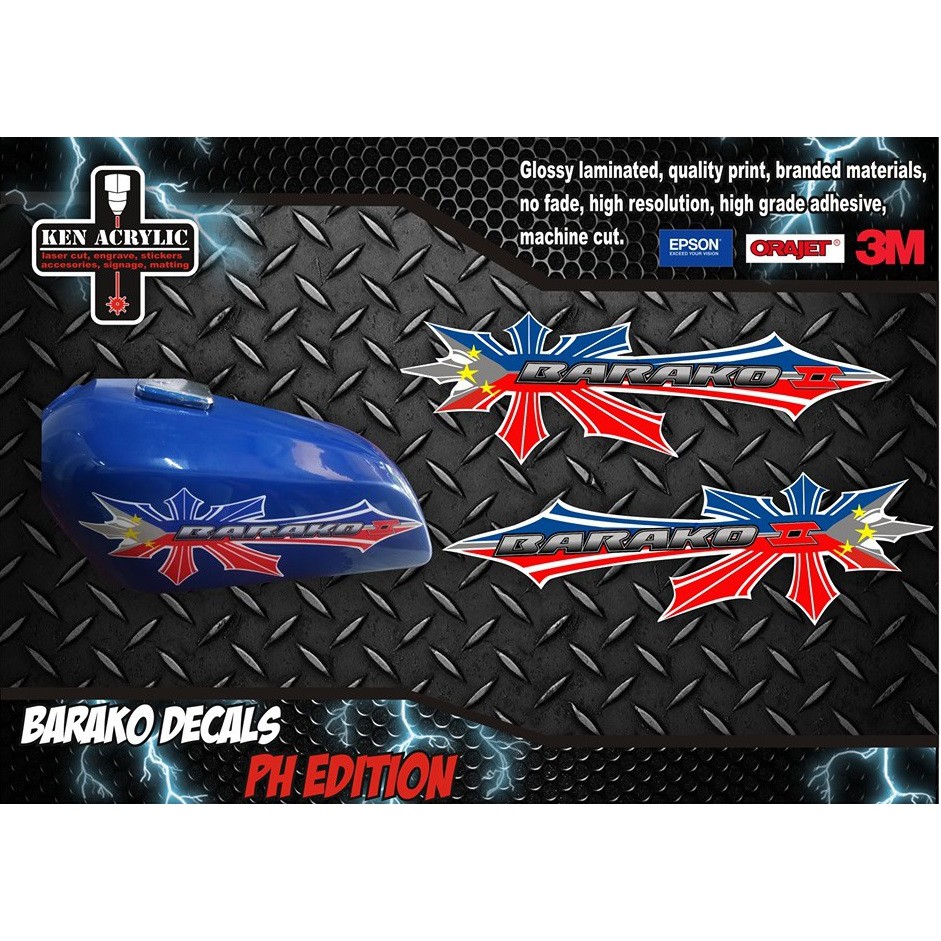 BARAKO TANK DECALS KIT PH. EDITION | Shopee Philippines