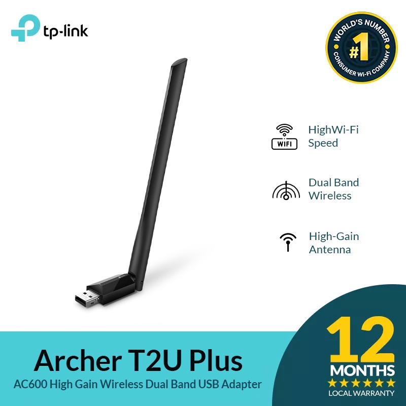 TP-Link Archer T2u Plus Ac600 High Gain Wireless Dual Band USB Adapter ... TP-Link Archer T2u Plus Ac600 High Gain Wireless Dual Band USB Adapter ...