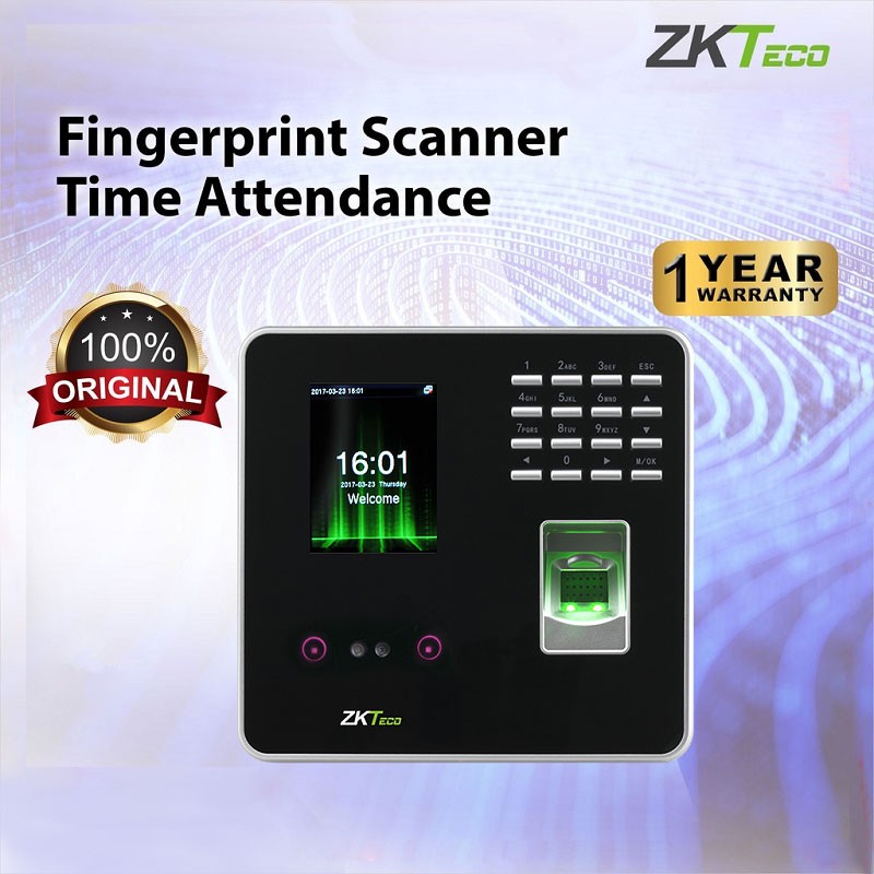 ZKTeco Biometrics Attendance Clock Time Recorder Punch Card Machine Connect Pc Mb20 presyo ₱5,799