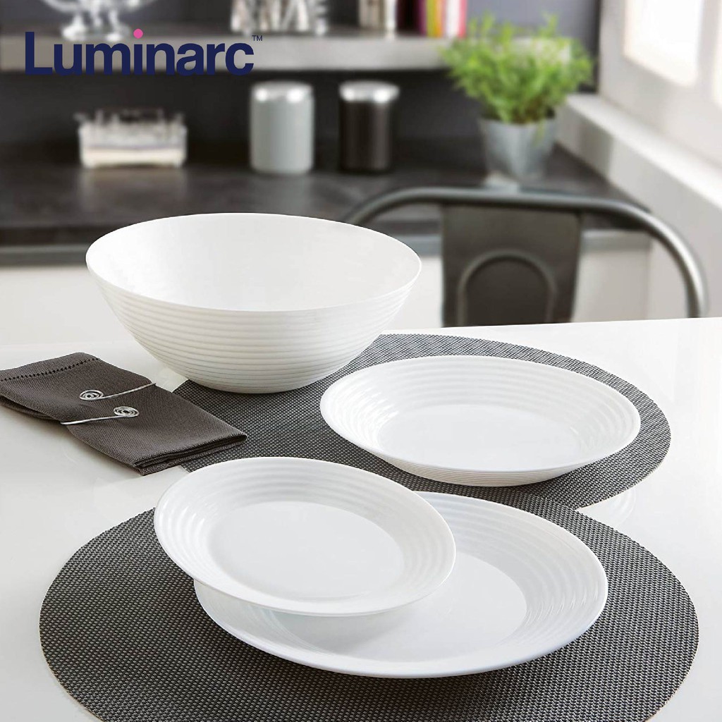 Luminarc Harena 19pc White Dinner Set | Shopee Philippines