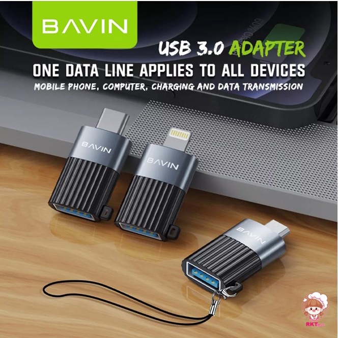 BAVIN OTG 3.0 USB Adapter Reader Charging & Data Transfer Adapter for ...