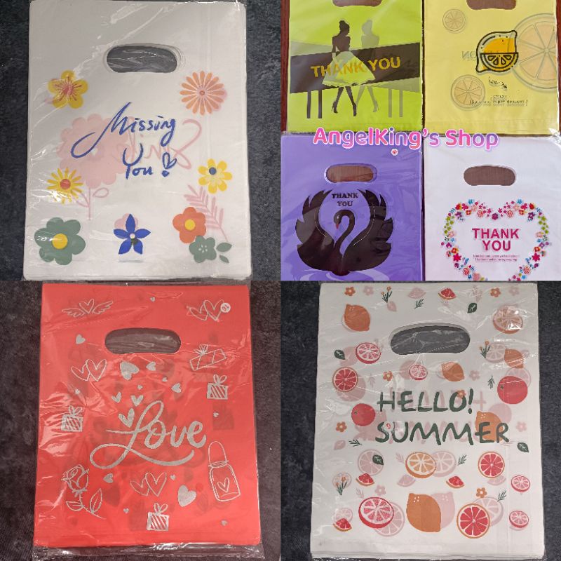 New! Printed plastic 100pcs per pack ( available all size) | Shopee ...