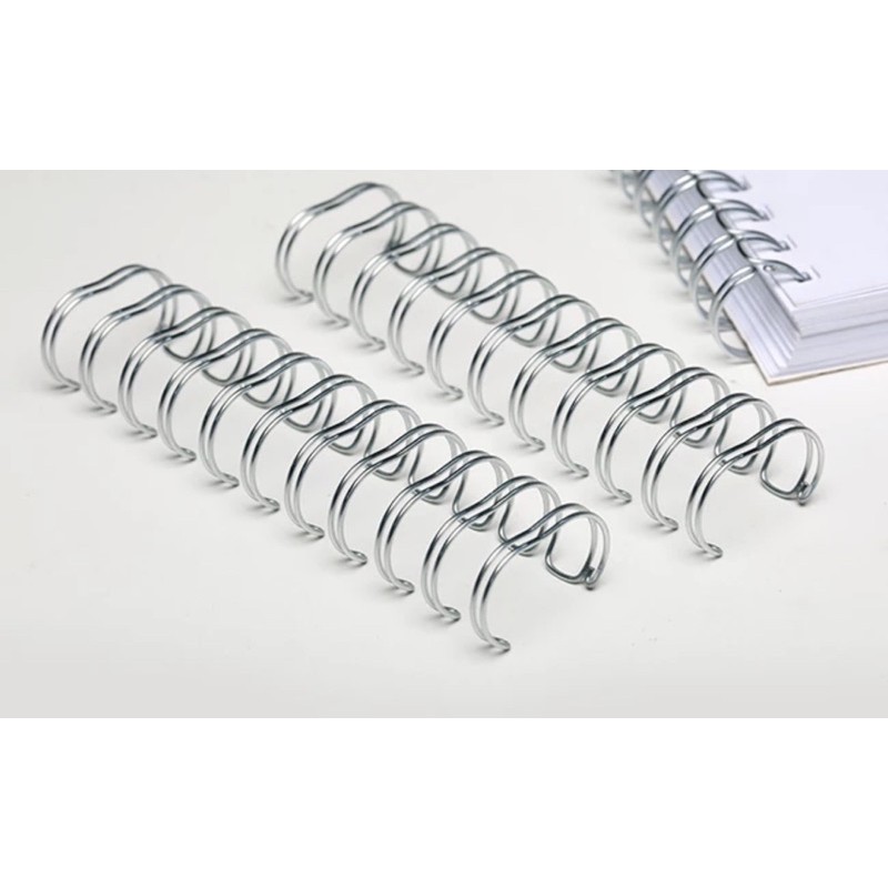 Silver double wire binder ring 3:1 for notebooks, planner, journal ...