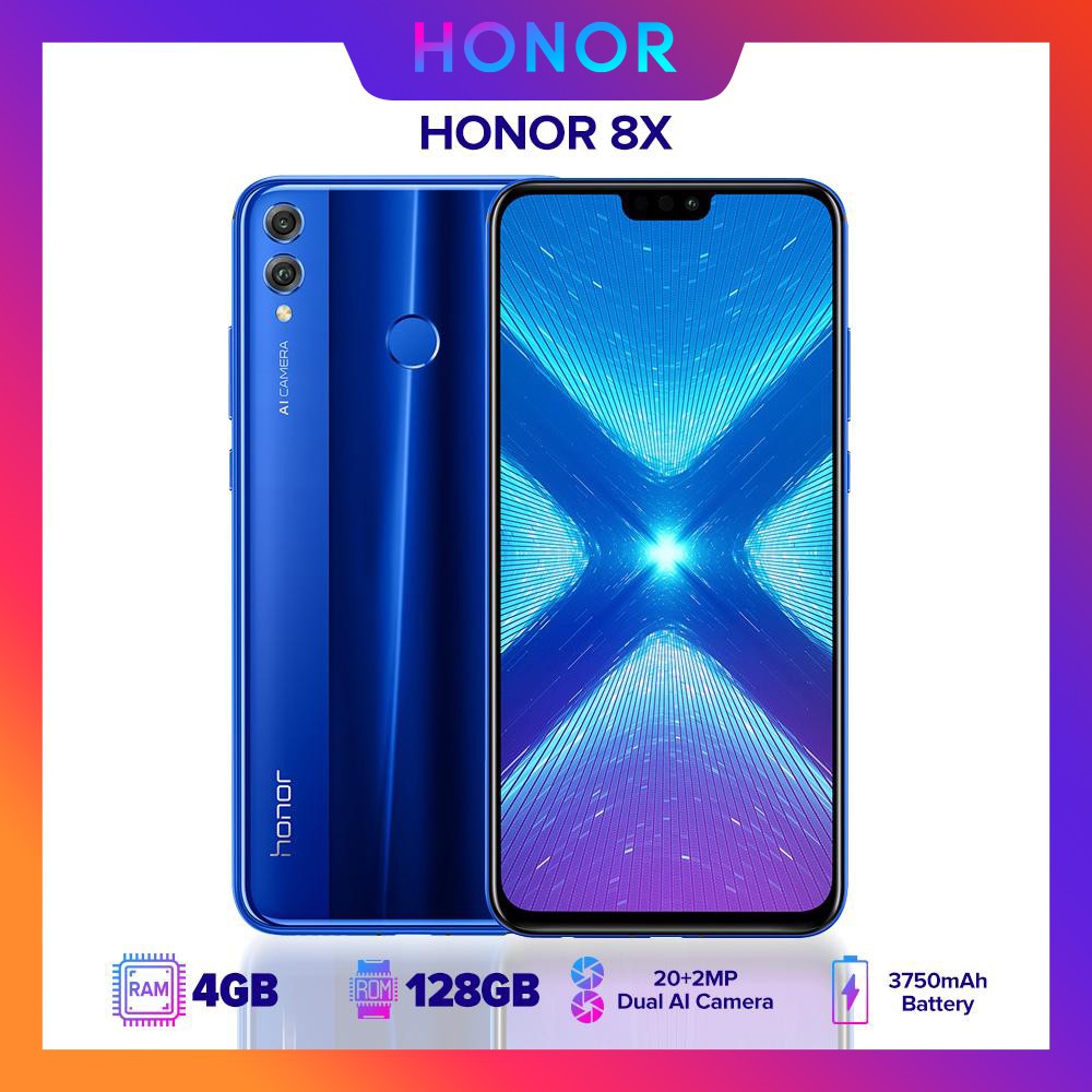 HONOR 8X 4GB RAM 128GB ROM 6.5 Full View Touch-Sensitive Screen 3750mAh ...