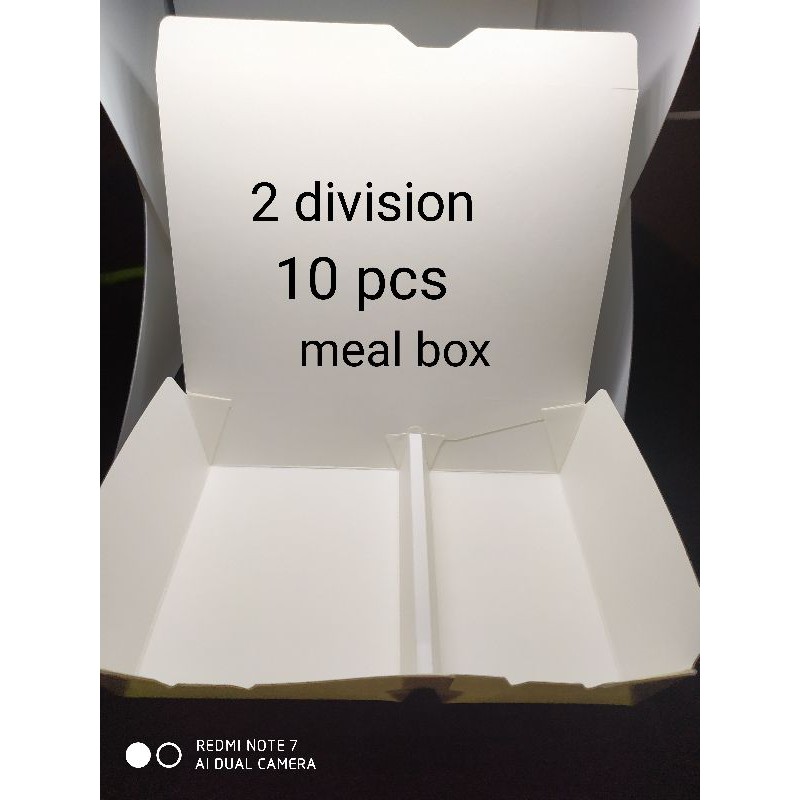 Meal Box Lunch Box with 2 division 50 pcs | Shopee Philippines