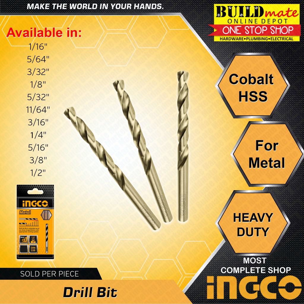 INGCO Cobalt HSS Drill Bit SOLD PER PIECE •BUILDMATE• IHT | Shopee ... INGCO Cobalt HSS Drill Bit SOLD PER PIECE •BUILDMATE• IHT | Shopee ...