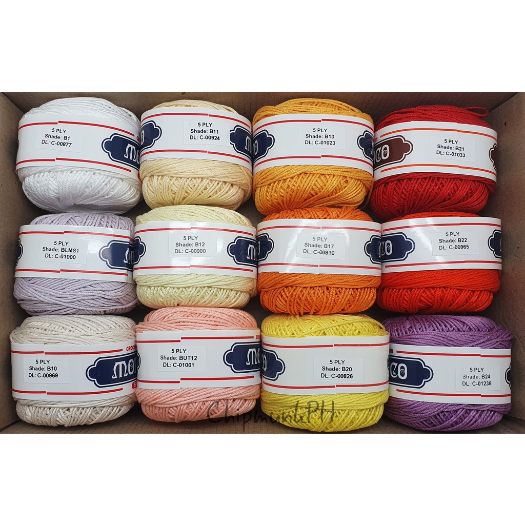 Monaco Mercerized Crochet Cotton 5 Ply [SOLID COLORS Set A] | Shopee ...