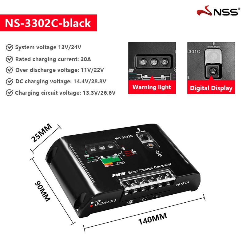 NSS Solar Power Inverter Solar Charge Controller Car Converterv ...