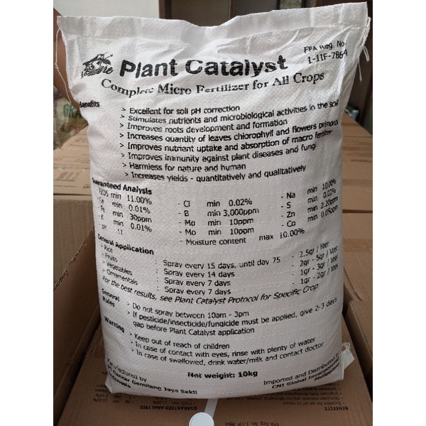 Green Nature Plant Catalyst micro fertilizer for all crops 10 kilos ...