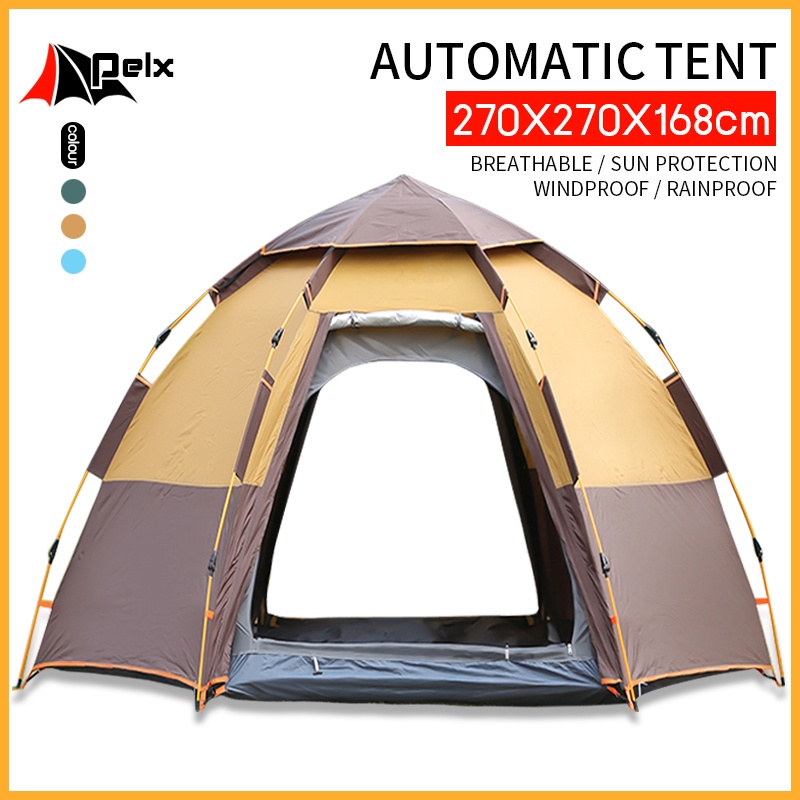 tent outdoor waterproof camping 4 to 5 person Automatic Camping Tents ...