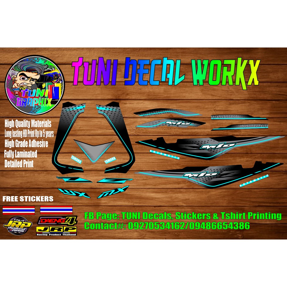 Mio Soul Mx Decals (CYAN) | Shopee Philippines