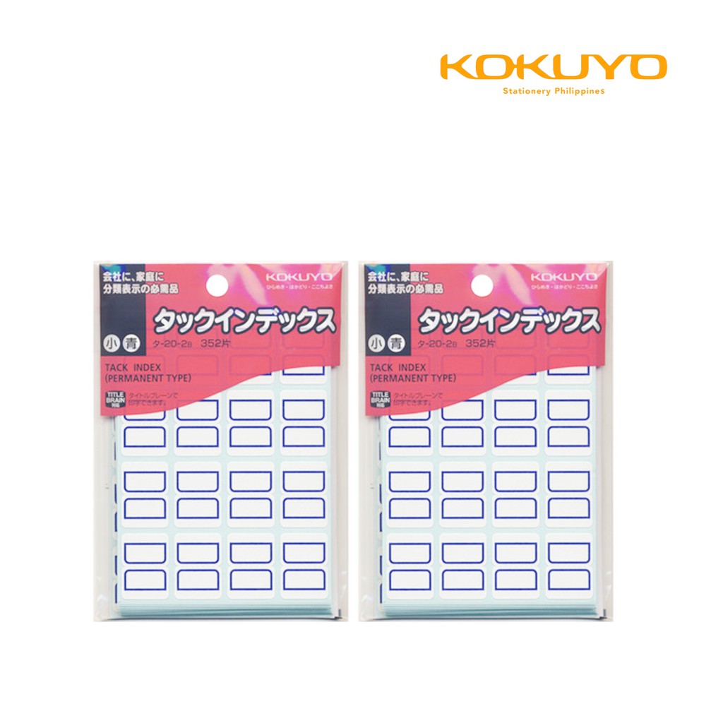 Kokuyo Paper Index Label Sticker, Blue (Bundle of 2) TA-20-2B | Shopee ...