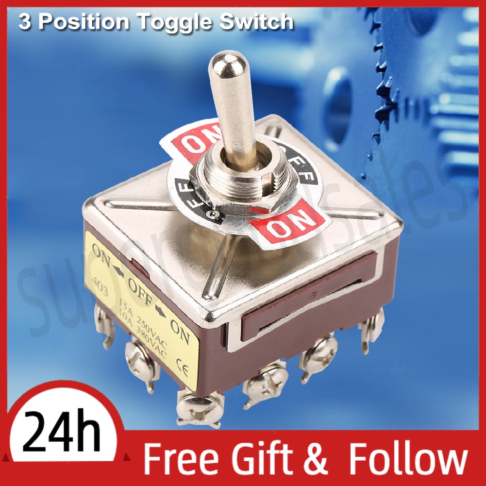 [Ready Stock] Toggle Switch 4PDT 12 Pin 12mm 15A/250VAC 10A/380VAC ...