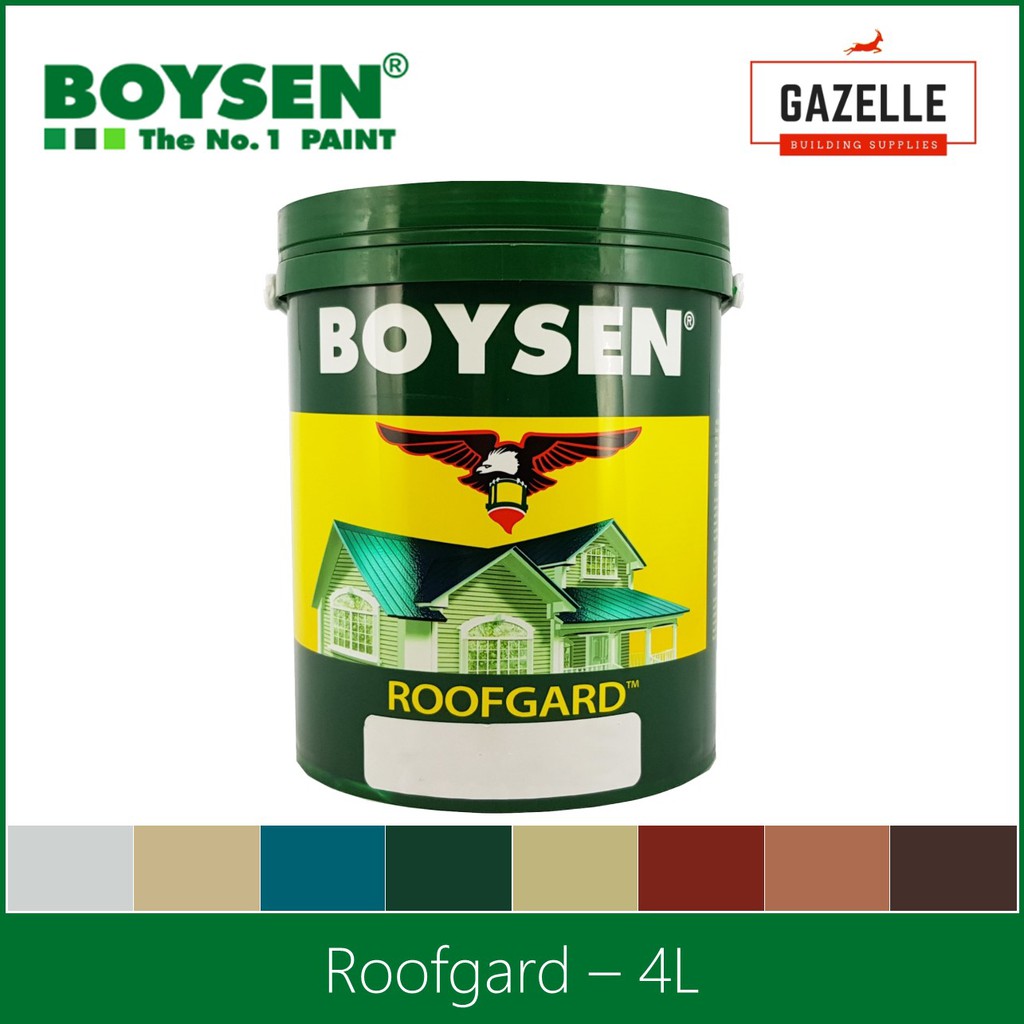 Boysen Roofgard Roof Paint - 4L (8 colors) | Shopee Philippines