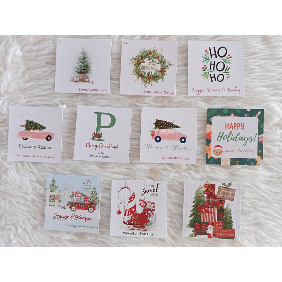 Personalized CHRISTMAS GIFT TAGS/CARDS (60 pcs) | Shopee Philippines