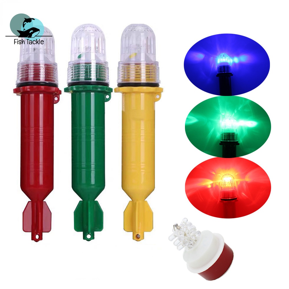 Three Flashes Multicolor Marine Torpedo Blinker Fishing Light Floating ...