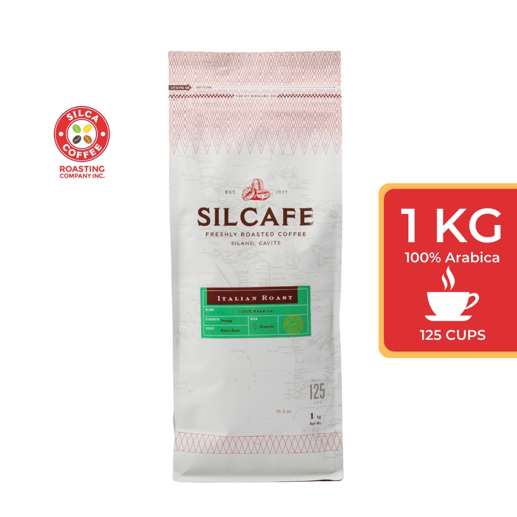 Silcafe Italian Roast Coffee Ground Coffee - 1 Kilogram | Shopee ...