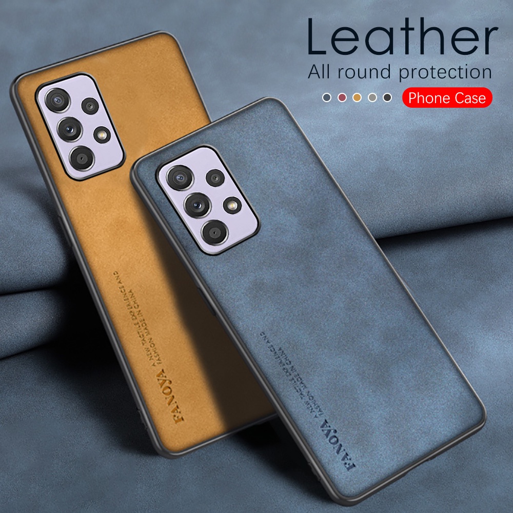 Sheepskin Leather Phone Case For Samsung Galaxy A53 5G A13 4G A33 A73 ...