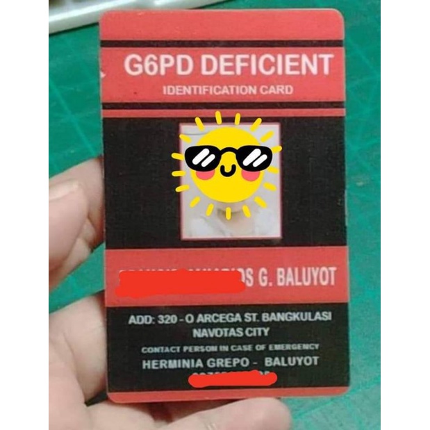 G6PD Identification Card | Shopee Philippines