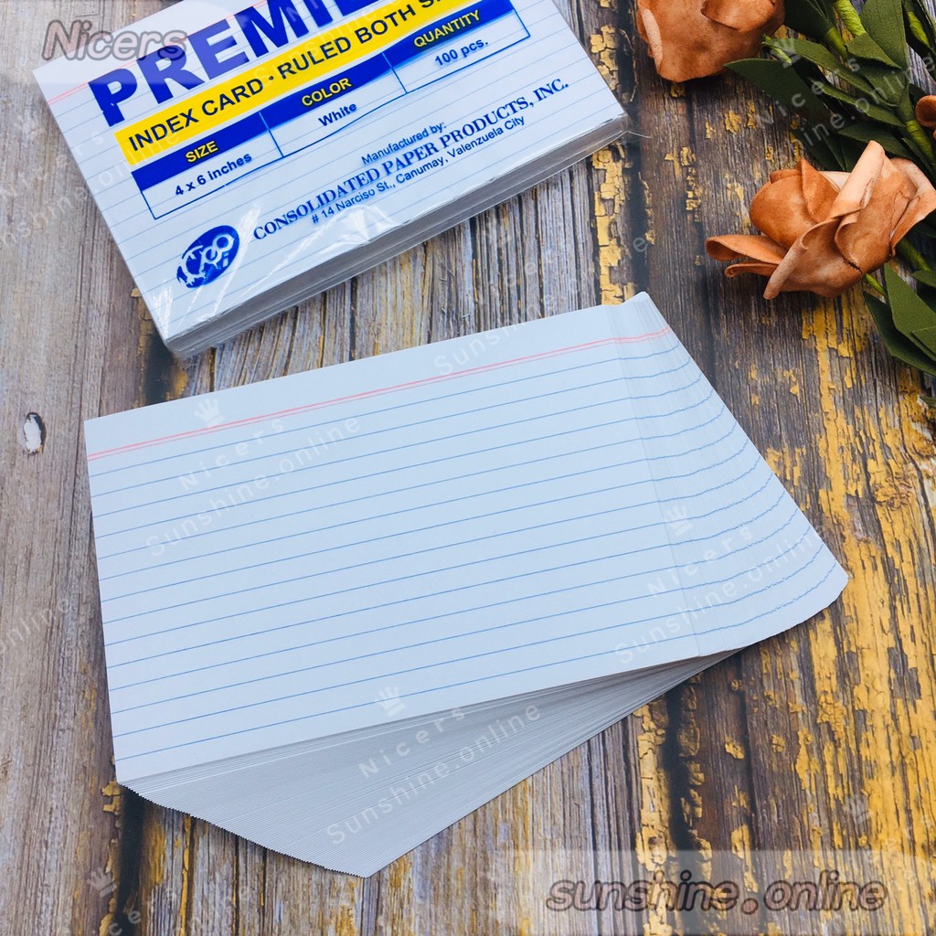 Index Card Sizes Philippines Qcardg