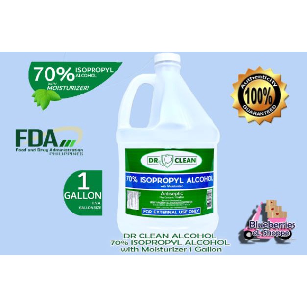 DR CLEAN ALCOHOL 70% ISOPROPYL ALCOHOL with Moisturizer 1 Gallon ...