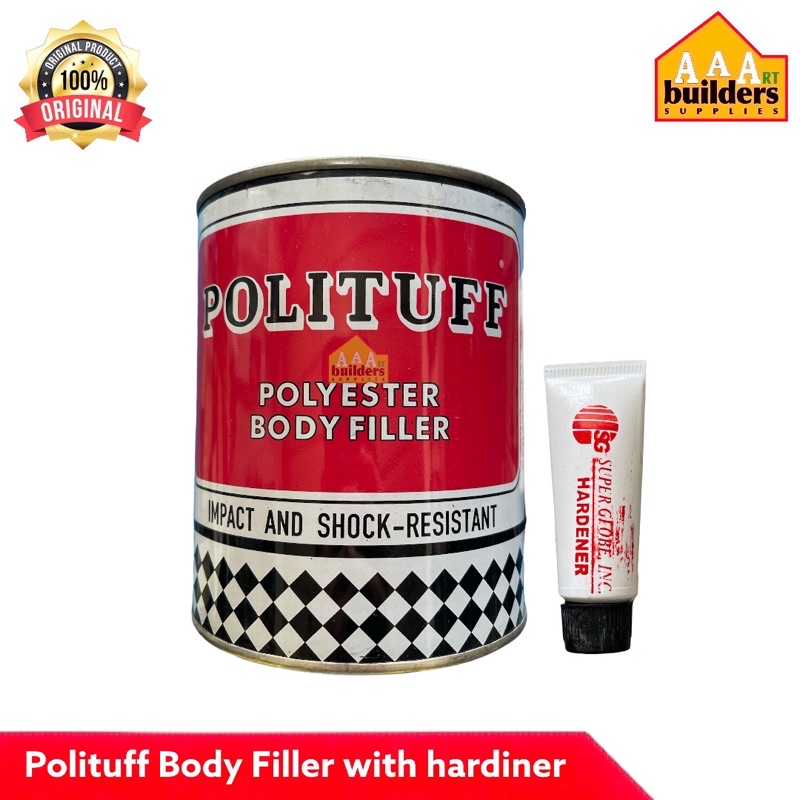 Original Polituff Polyester Body Filler with hardiner 1 Liter | Shopee ...
