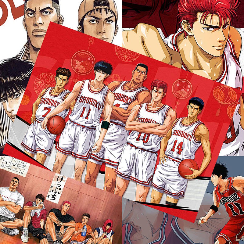 Slam Dunk Poster Hanamichi Sakuragi Rukawa Kaede Cartoon New Anime ...