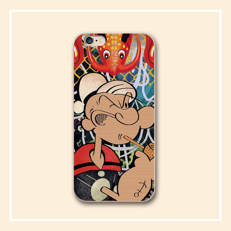 Popeye the Sailor Funny Cartoon iPhone 14 Pro X 11 Pro Xs max Xr 6 6s 7 ...