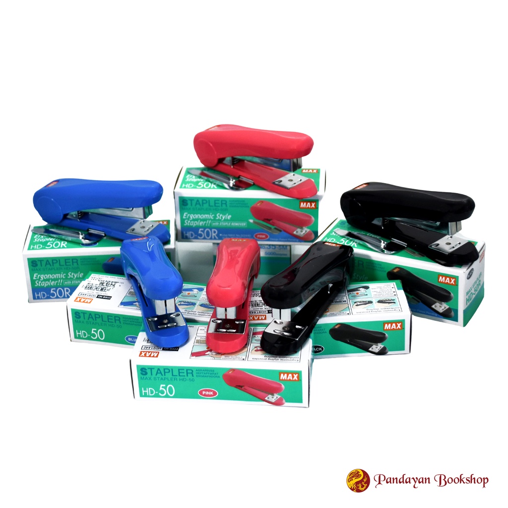Max Ergonomic Style Stapler (Hd-50/Hd-50r Black/Blue/Pink) | Shopee ...