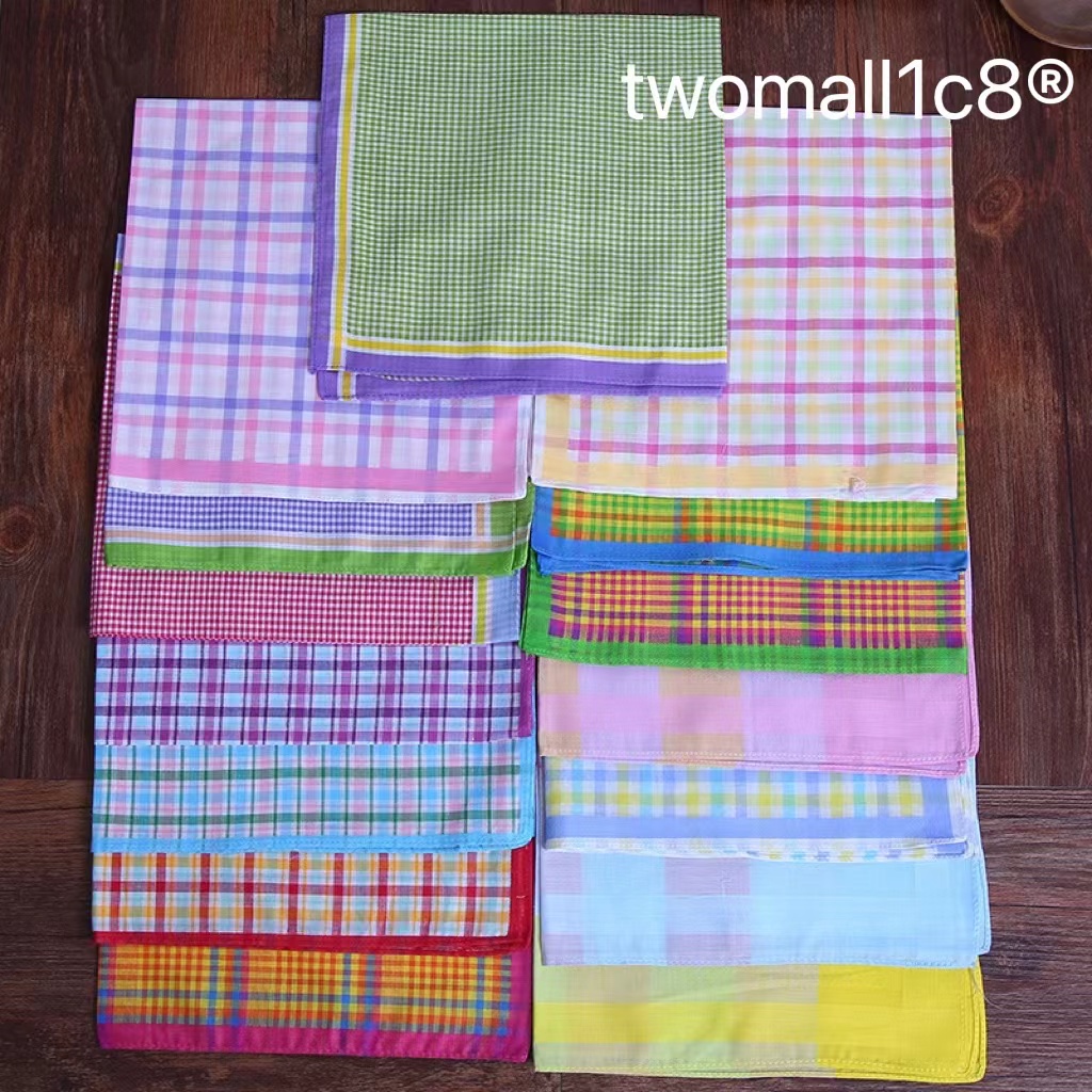 6Pcs or 12 Pcs Cotton Men and Ladies Handkerchief/Panyo | Shopee ...