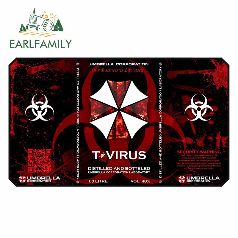 EARLFAMILY 13cm x 7.6cm for Umbrella Company T Virus Camper Decal DIY ...