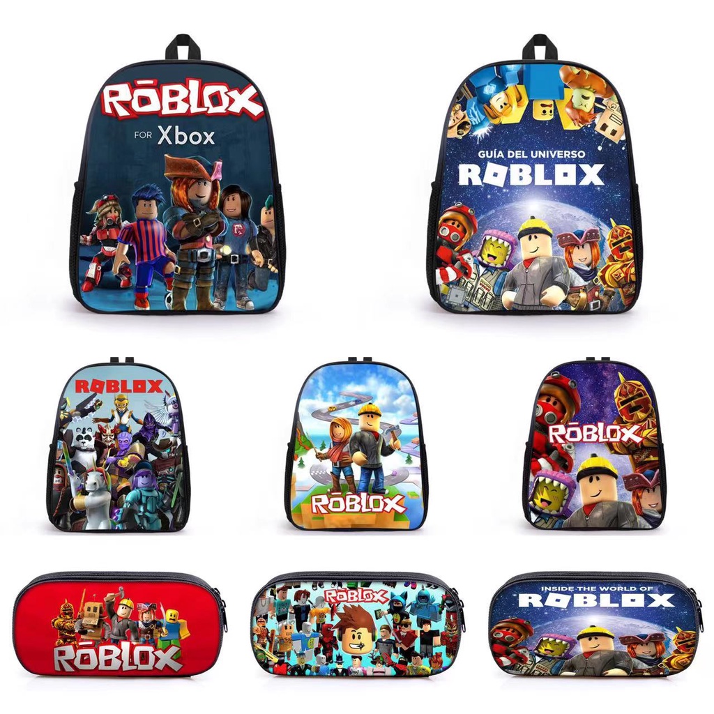 Soffny Roblox Backpack + Pencil Case Kid's School Bag Travel Backpack ...
