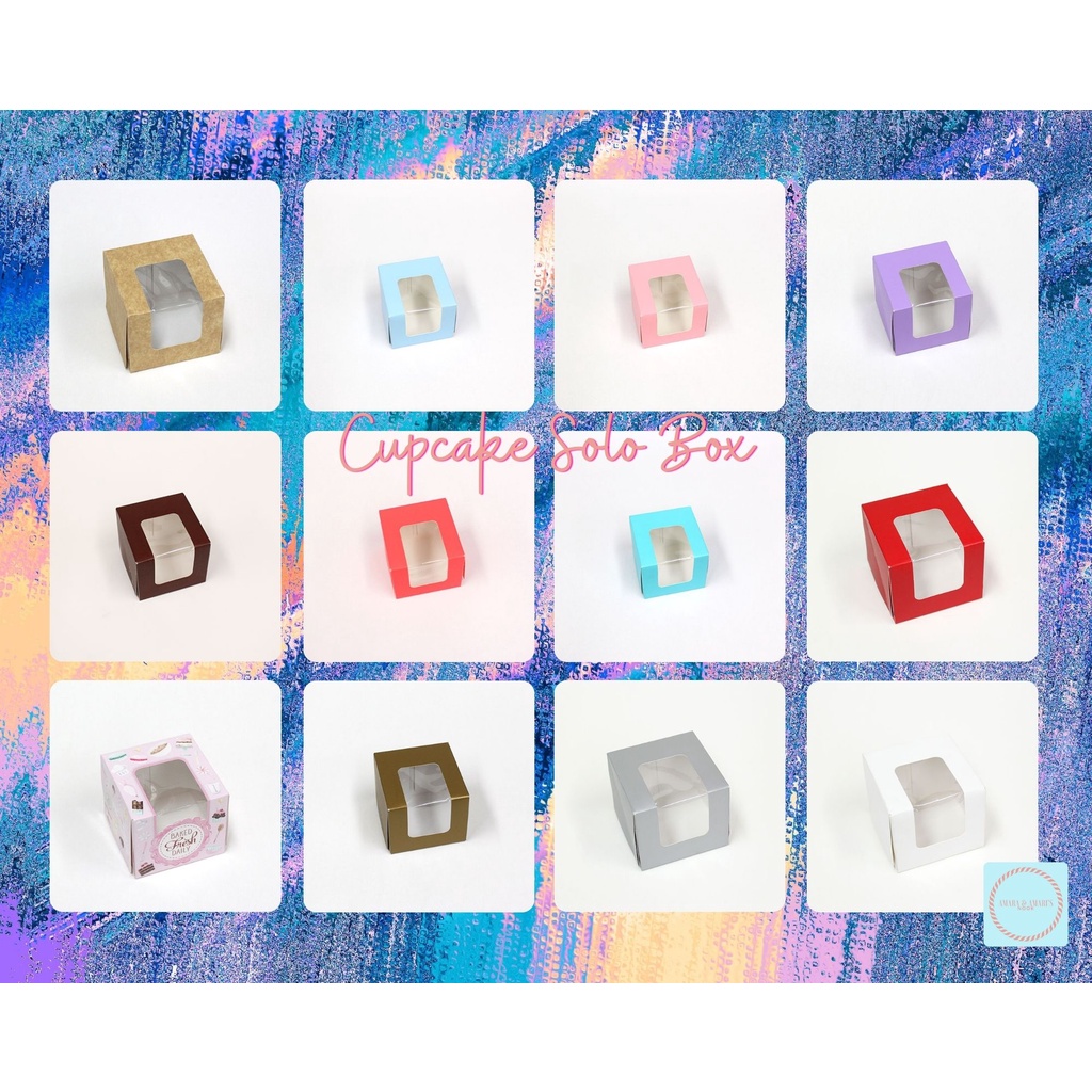 20 pcs - Preformed Cupcake Solo Box for Single Cupcake - Cupcake Holder ...