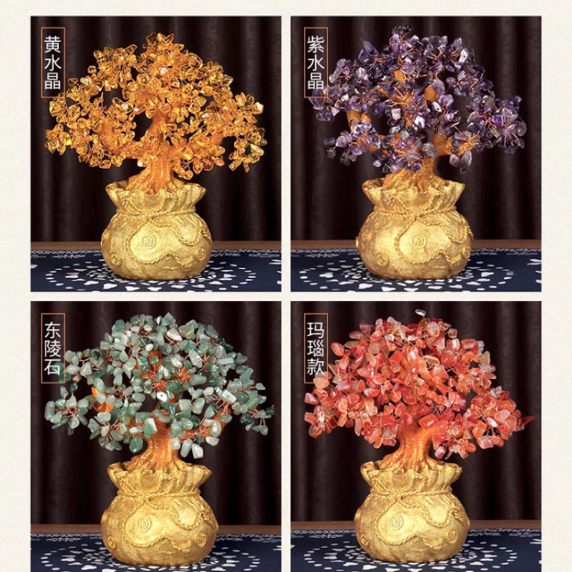 Sale! Gem Stone Money Tree with Money Bag | Shopee Philippines