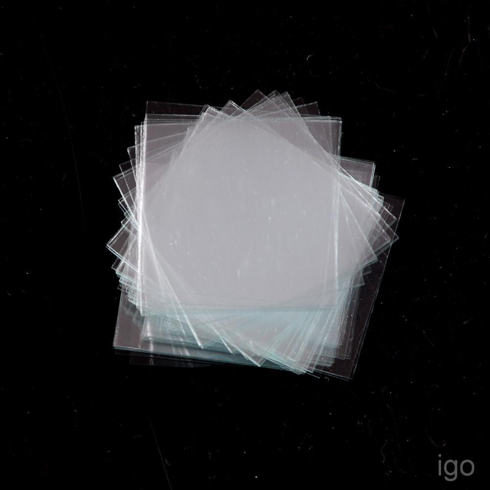 IGO 100 pcs Glass Micro Cover Slips 18x18mm - Microscope Slide Covers ...