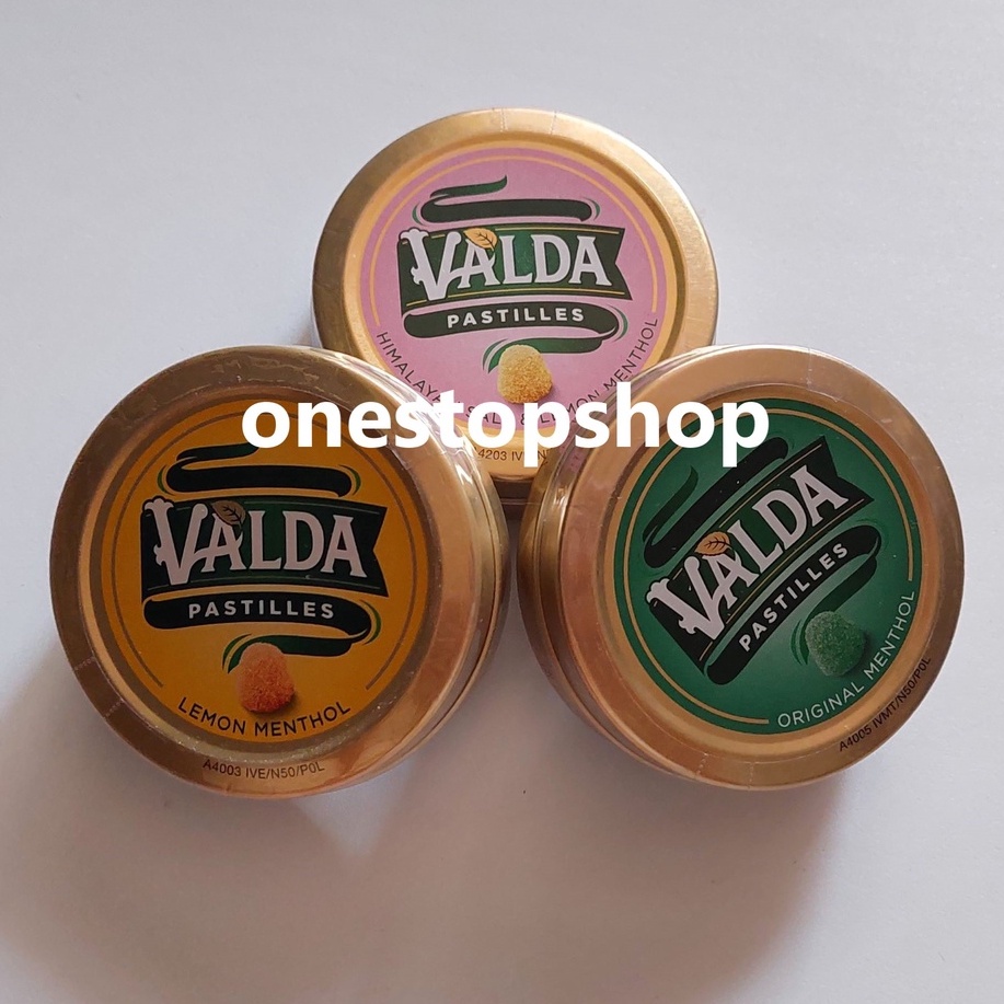 Valda Pastilles Lemon Menthol/Original Menthol/Himalayan Salt 50g ...
