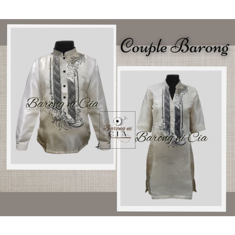 COUPLE BARONG (LADIES BARONG DRESS & BARONG TAGALOG) | Shopee Philippines