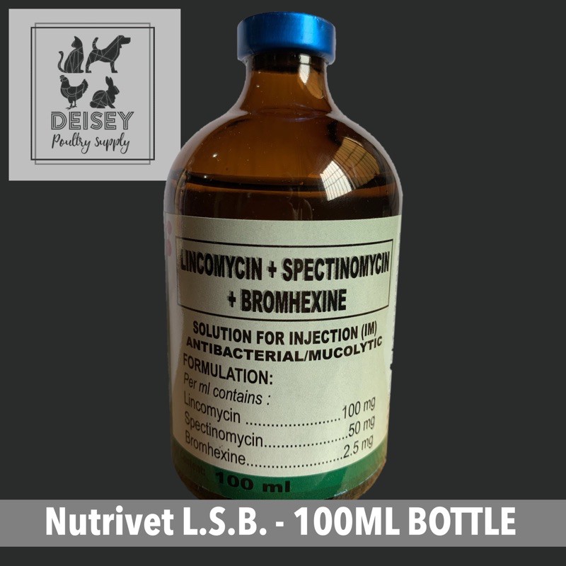 NUTRIVET LSB Lincomycin + Spectinomycin + Bromhexine for Animals (100ML ...