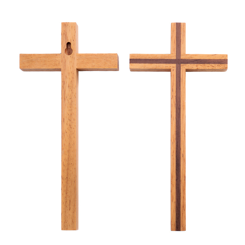 Solid Wood Cross Christian Catholic Rubber Wood Cross Crafts Cross ...