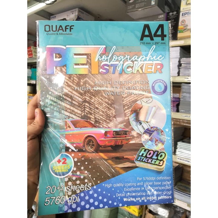 QUAFF PET HOLOGRAPHIC STICKER A4 | Shopee Philippines