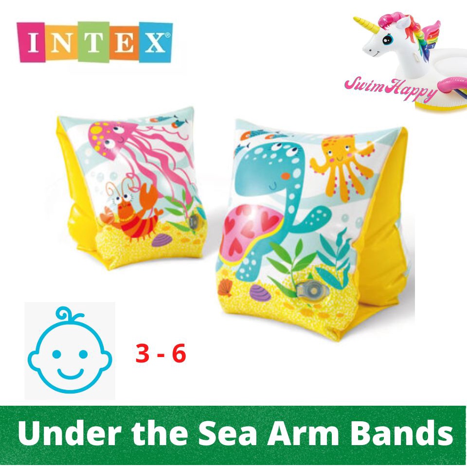 SwimHappy (AGES 3-6) INTEX Kids Swimming Trainer Pool Float Under the ...