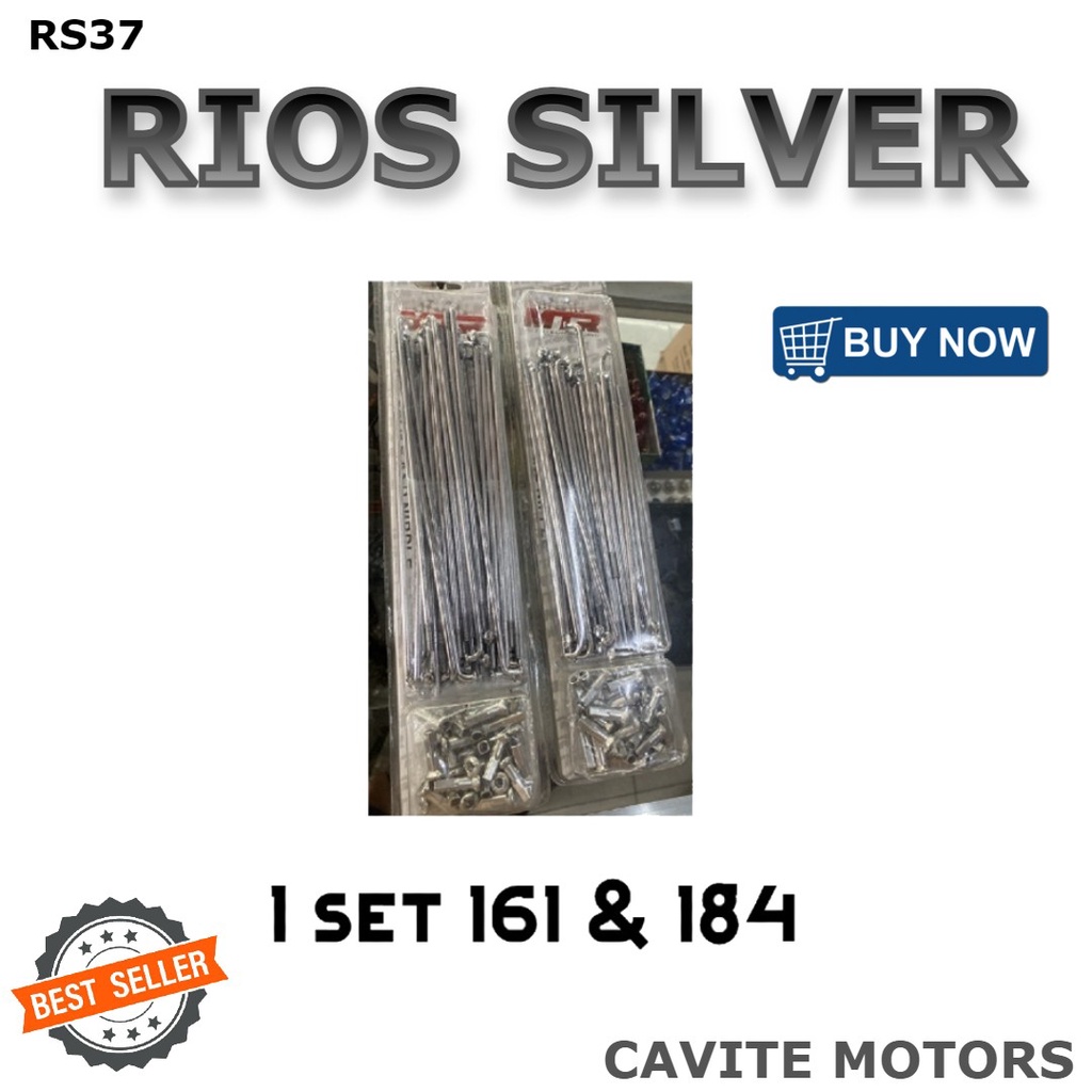 HONDA XRM 125 ORIGINAL RIOS rim silver 1 BOX 30 PCS SET rayos silver ...