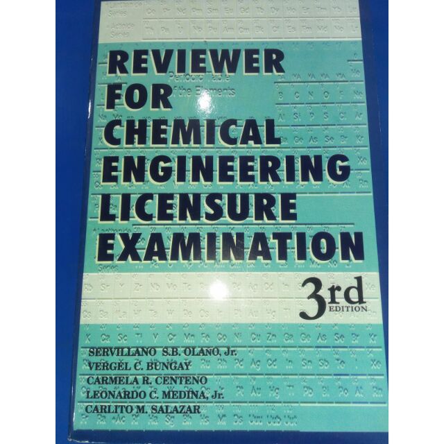 REVIEWER FOR CHEMICAL ENGINEERING LICENSURE EXAMINATION! | Shopee ...
