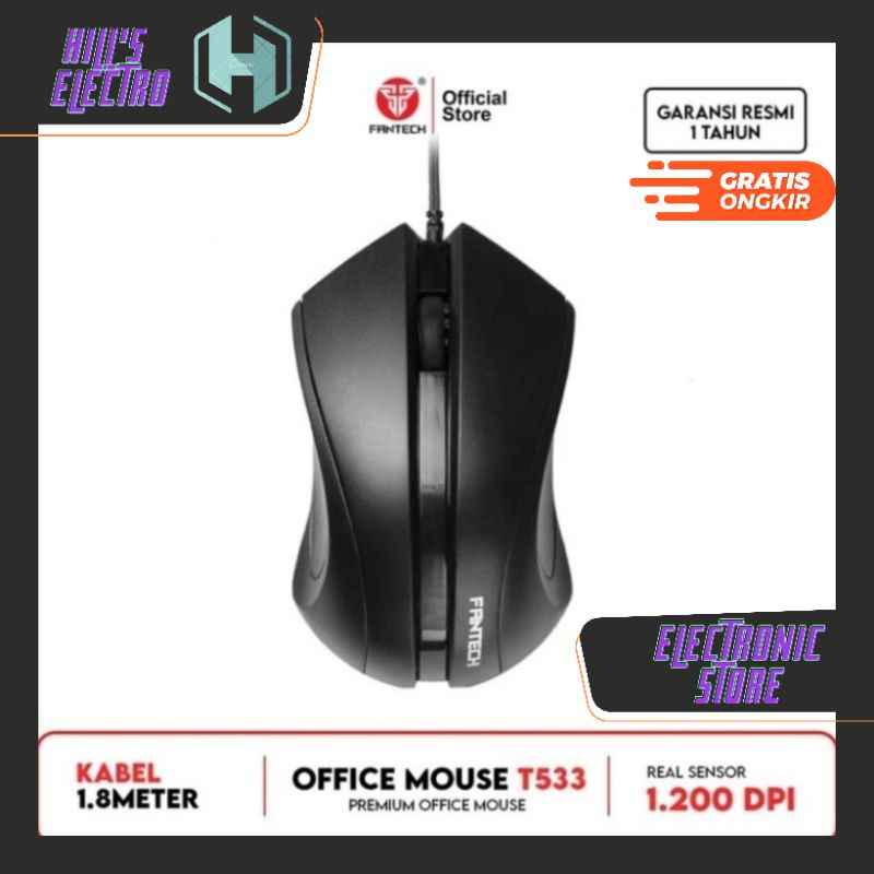 Fantech Office Mouse Premium Wired T533-Sensitive Move | Shopee Philippines