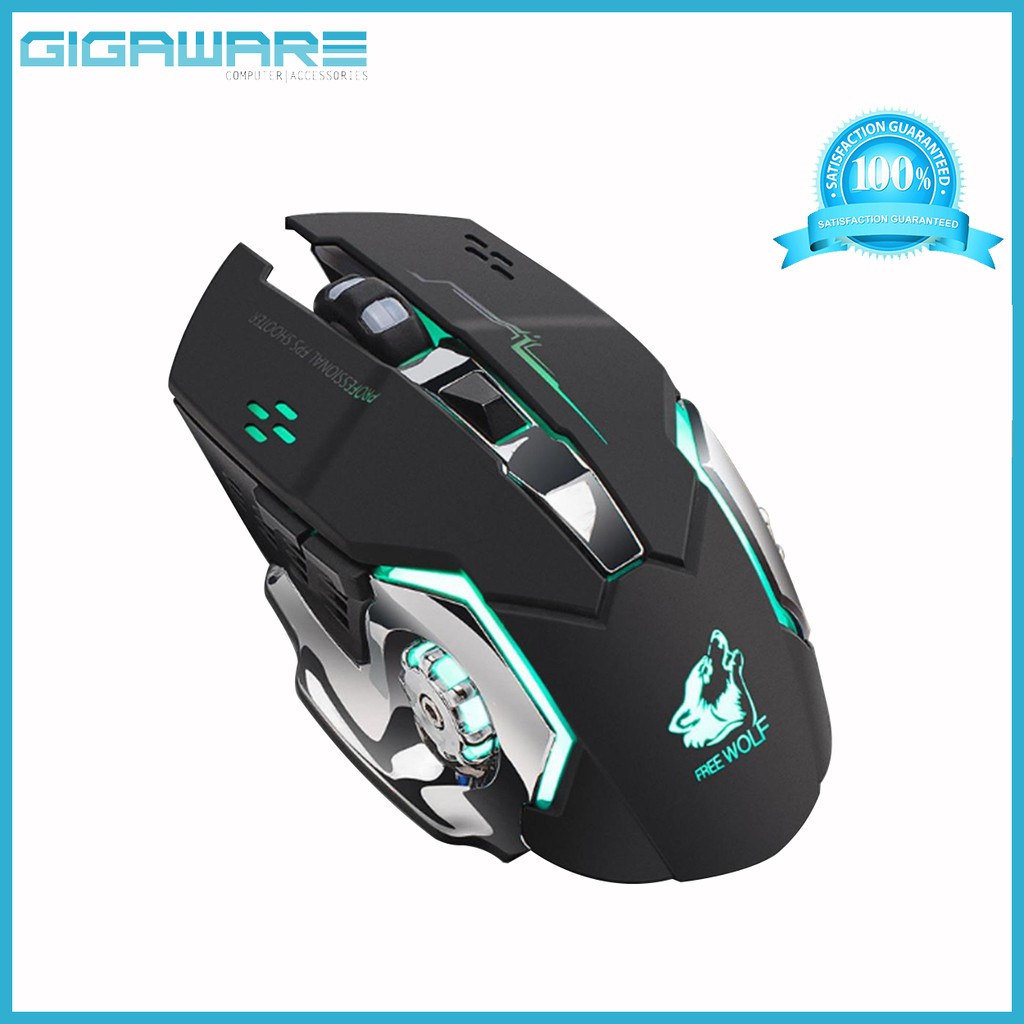 Gigaware Wolf X8 6 Button RGB Back-light Wireless Mouse | Shopee ...