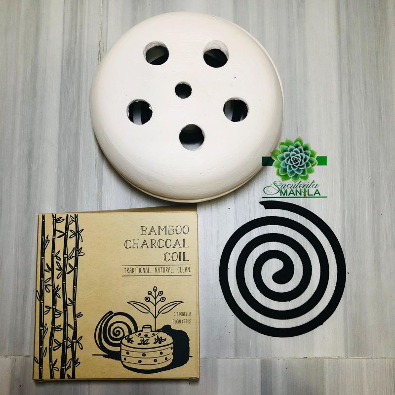 Dotted Design Katol Holder Mosquito Coil Holder Made of Clay | Shopee ...