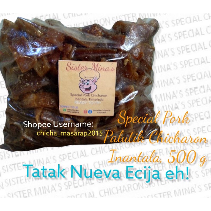 1/2 kg Special Pork Palutik Chicharon Inantala Timplado (Ready to Fry ...