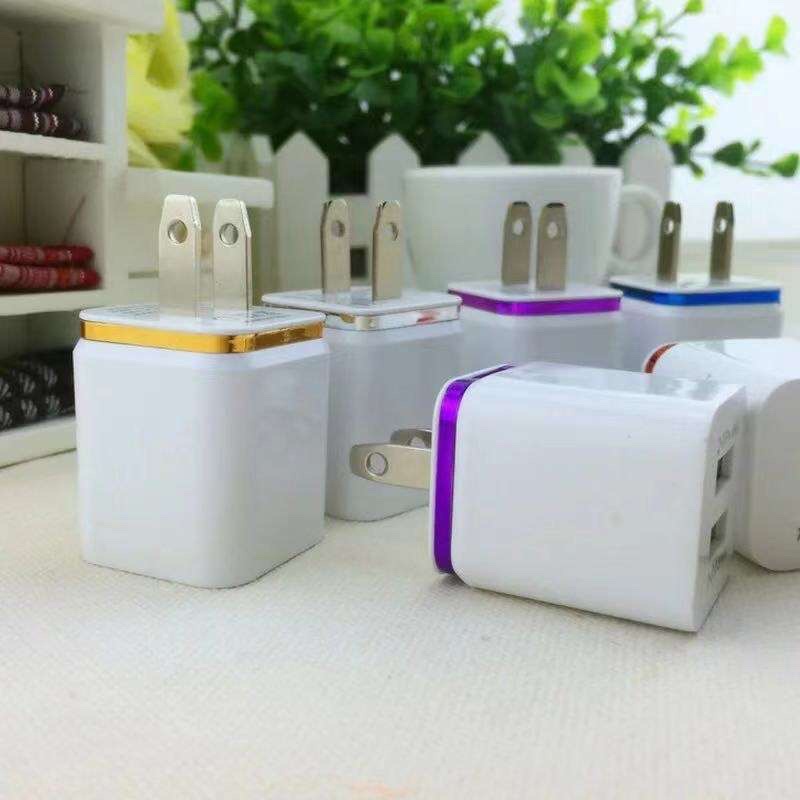 Double 2 Port Plug Dual USB Power Adapter Charger (Dual Adapter ...