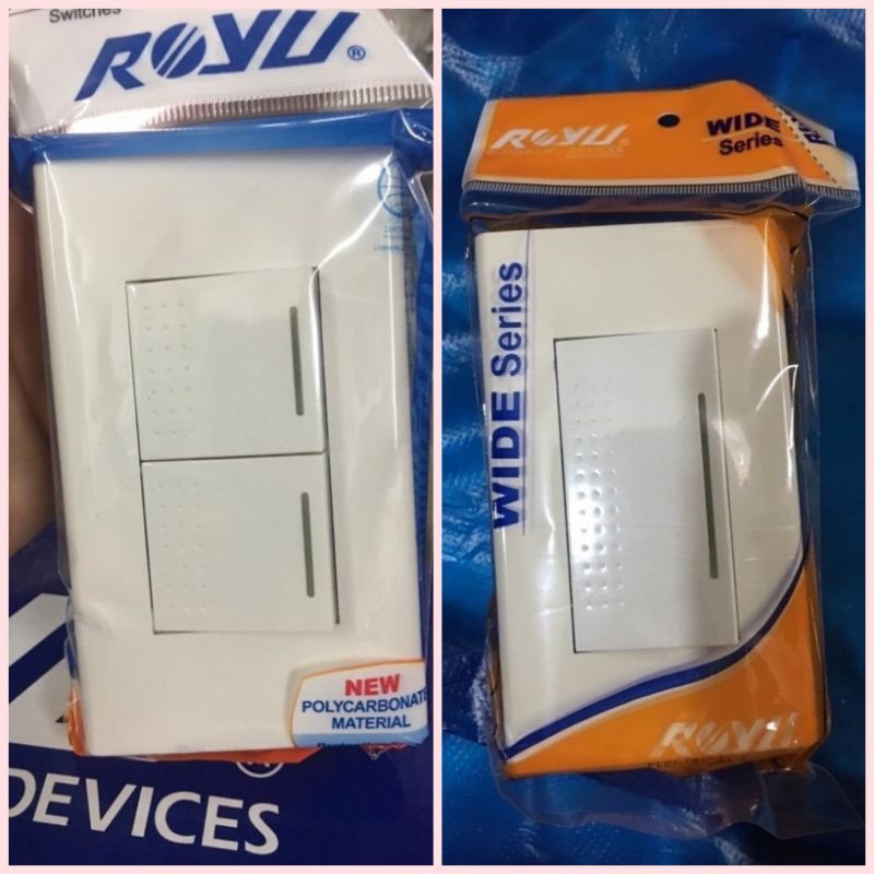 royu wide series 1gang, 2gang switch w/reflector available! | Shopee ...